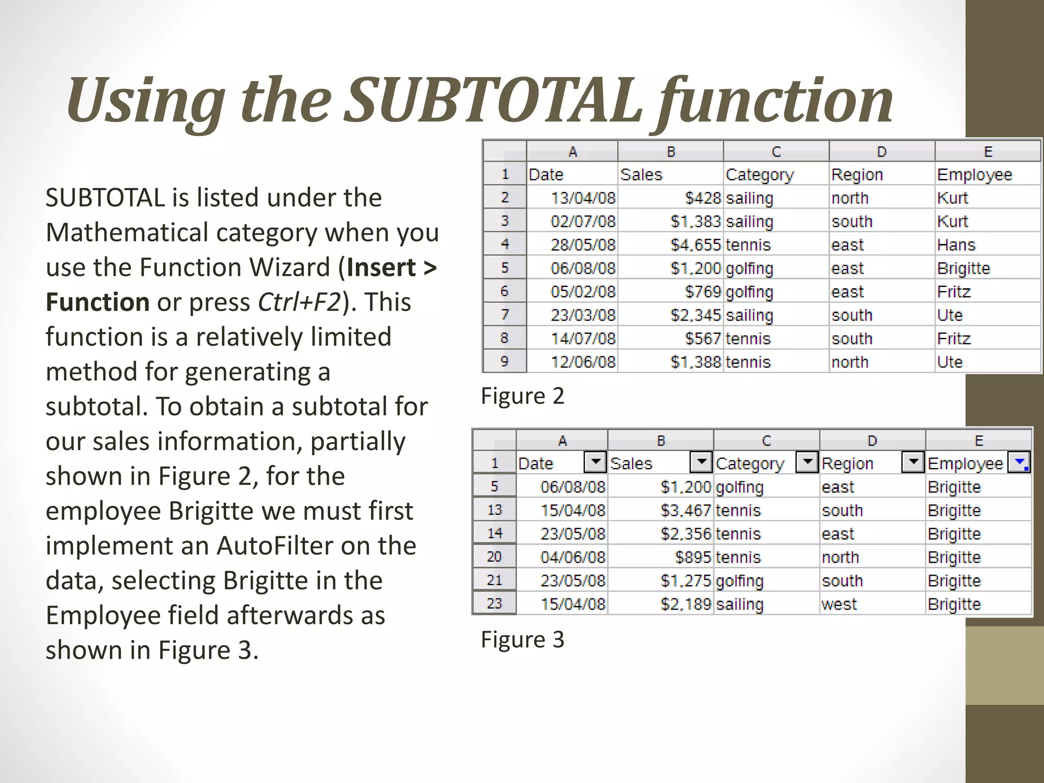 Libre Office Calc Lesson 5: Working with Data | PPTX