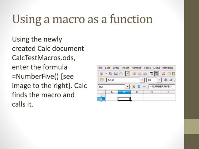 Libre Office Calc Lesson 5: Working with Data | PPTX