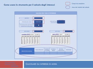 Calcolare gli interessi di mora | PPT