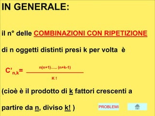 CALCOLO COMBINATORIO slides presentation POWER POINT.ppt