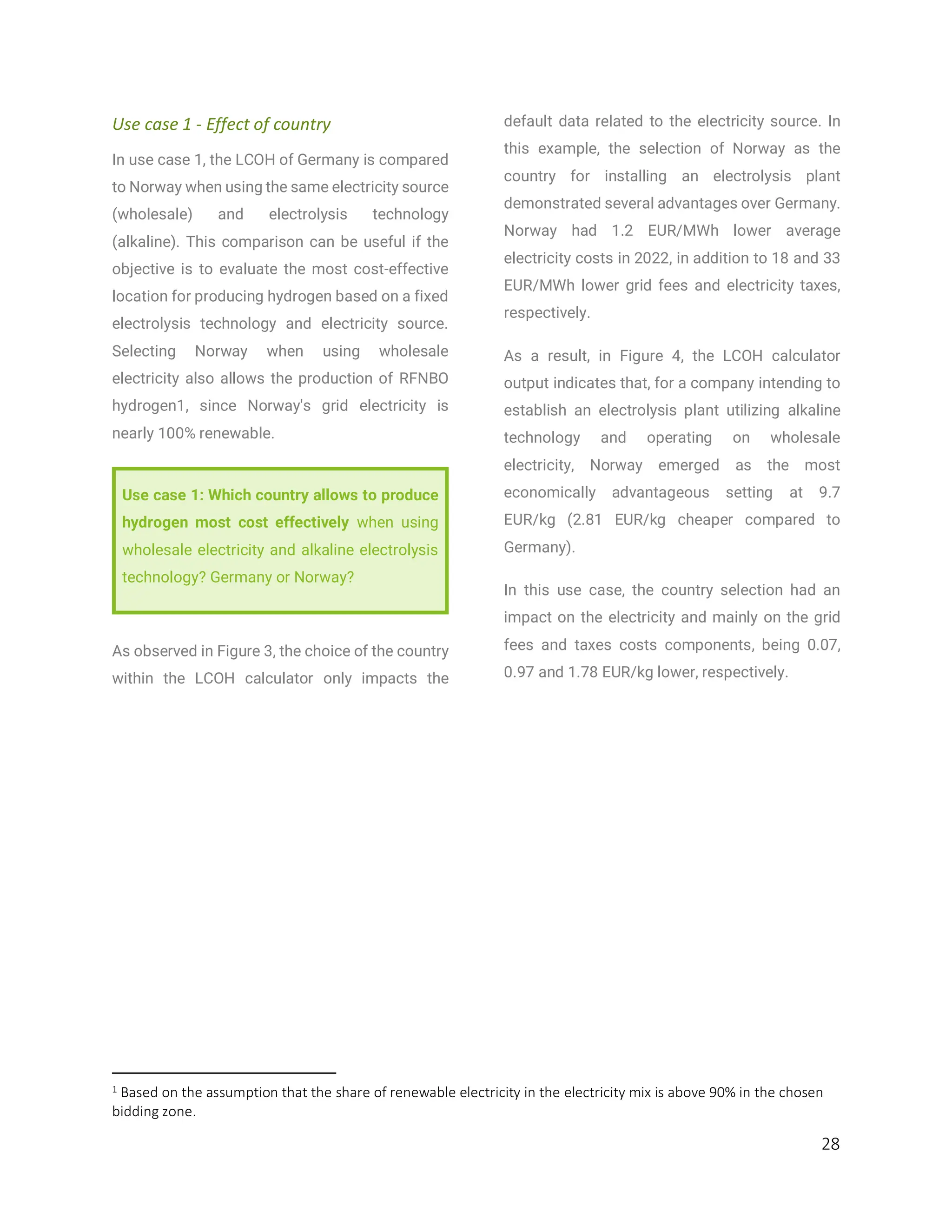 Levelised Cost of Hydrogen (LCOH) Calculator Manual | PDF