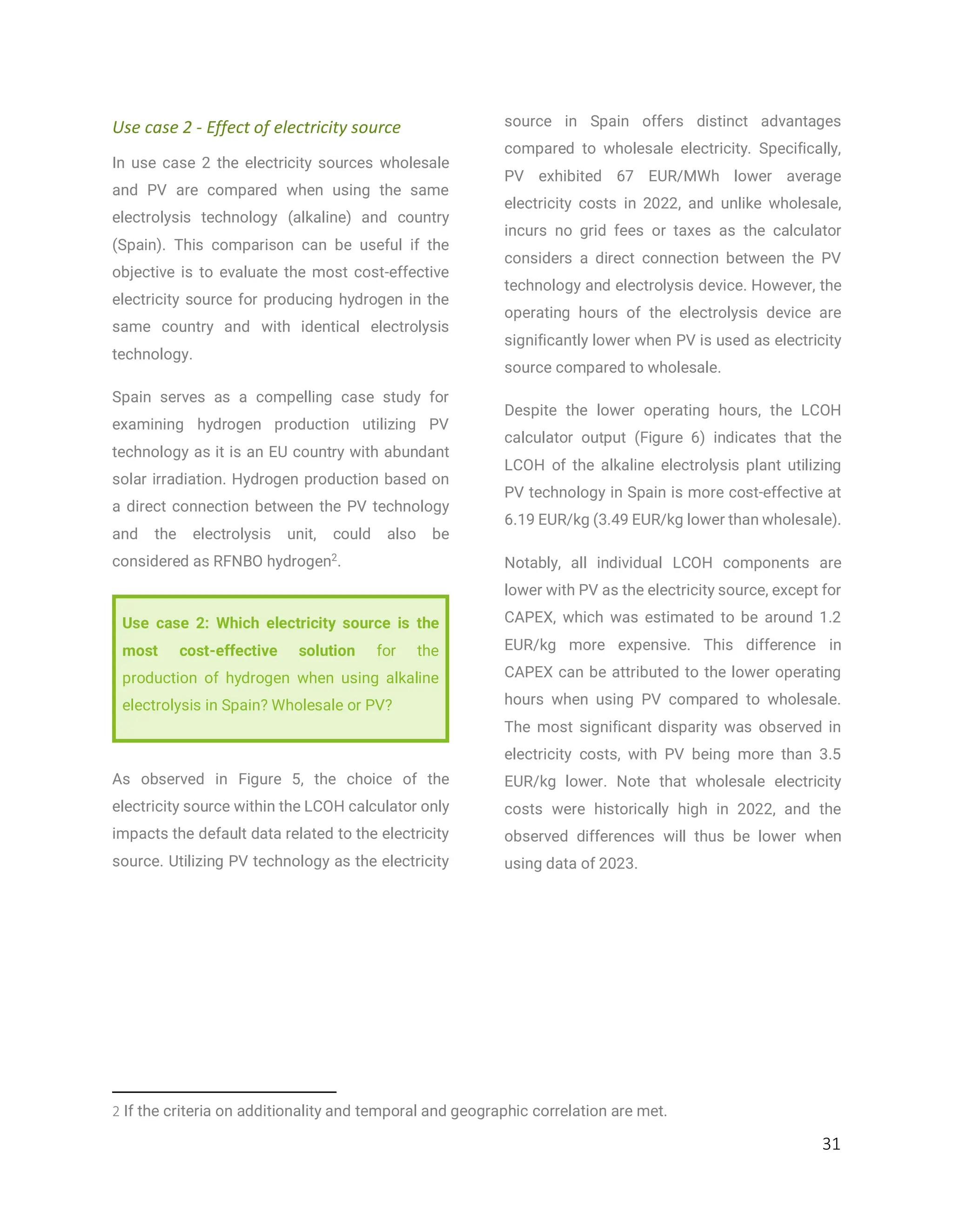 Levelised Cost of Hydrogen (LCOH) Calculator Manual | PDF