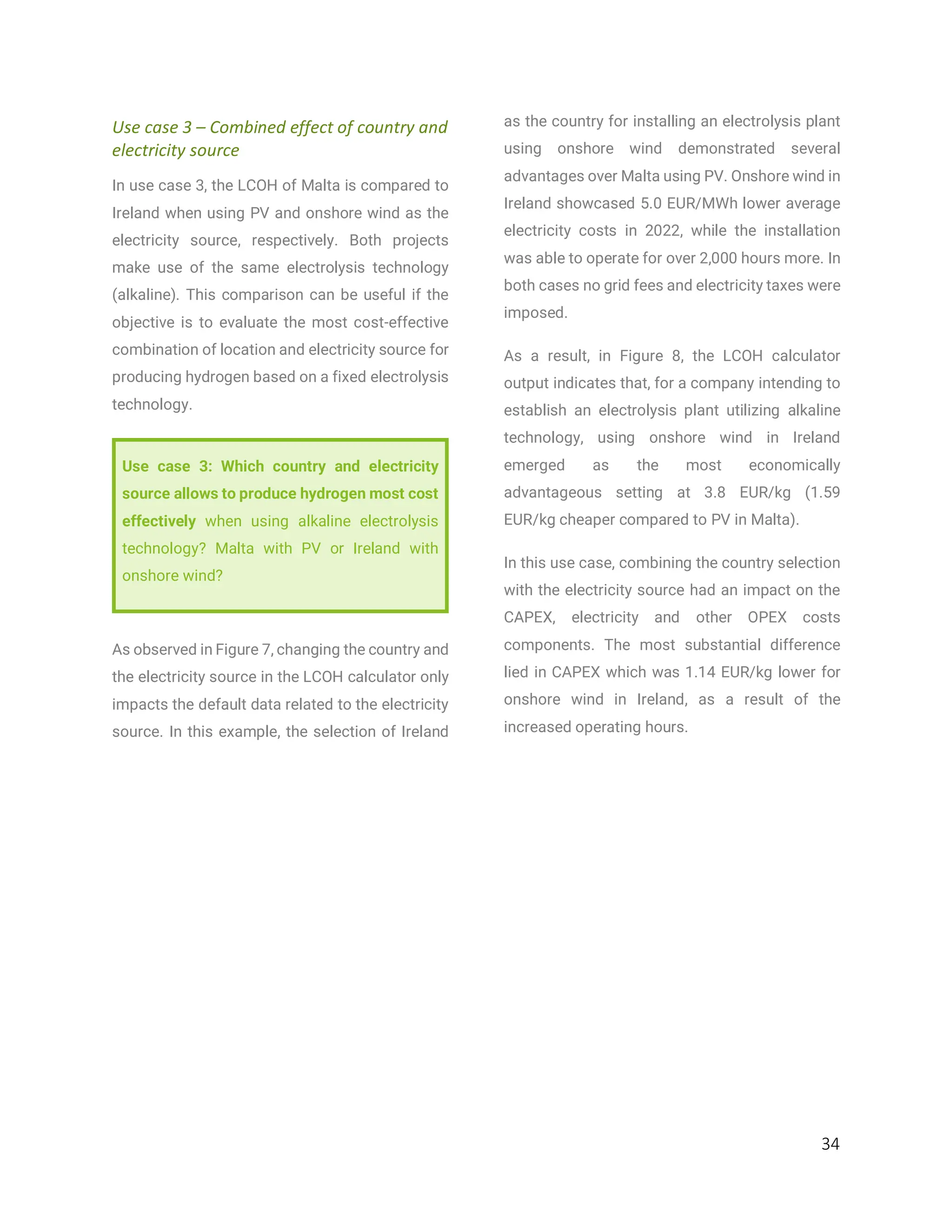 Levelised Cost of Hydrogen (LCOH) Calculator Manual | PDF