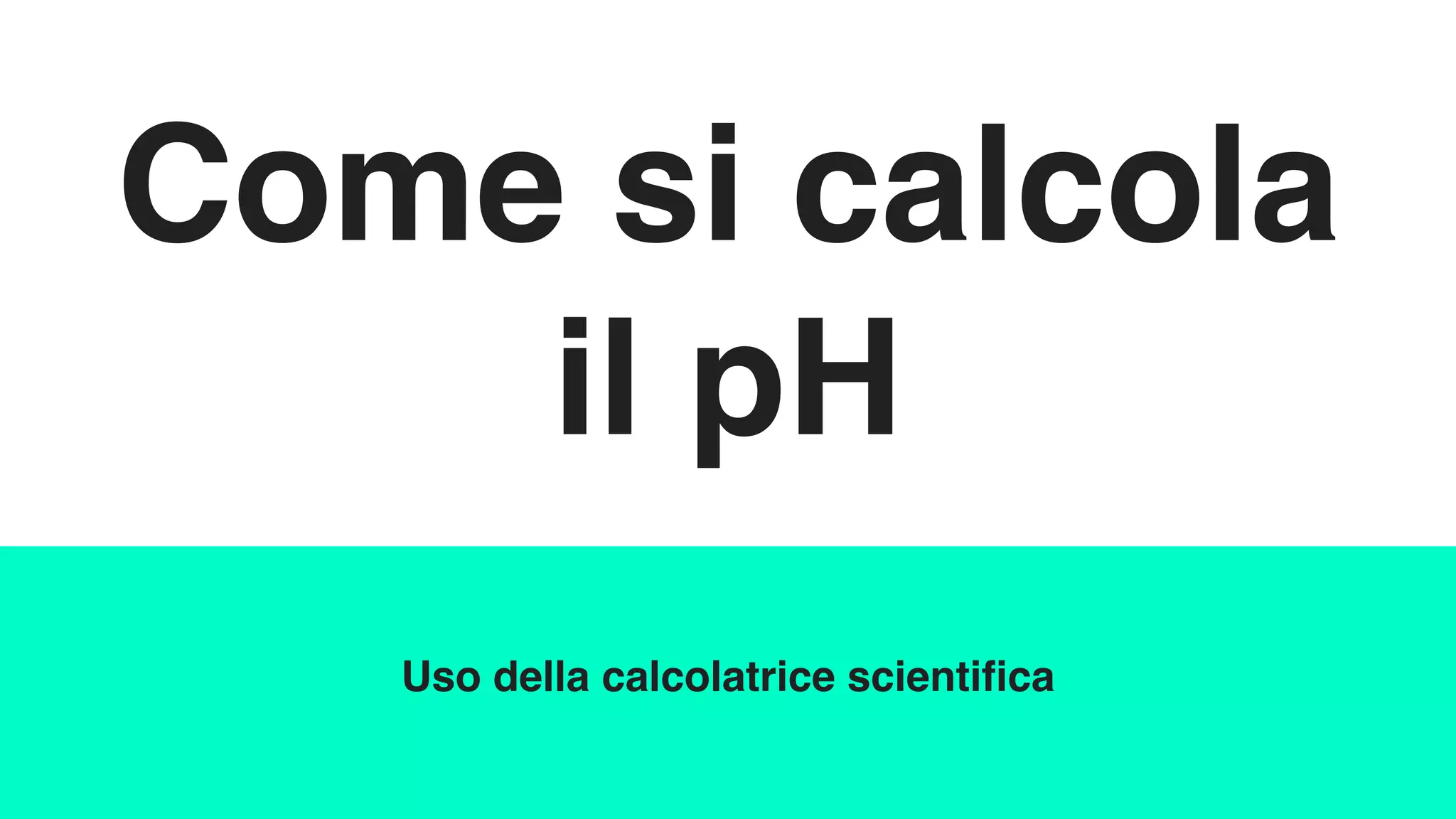 Calcolo del pH con la calcolatrice | PDF