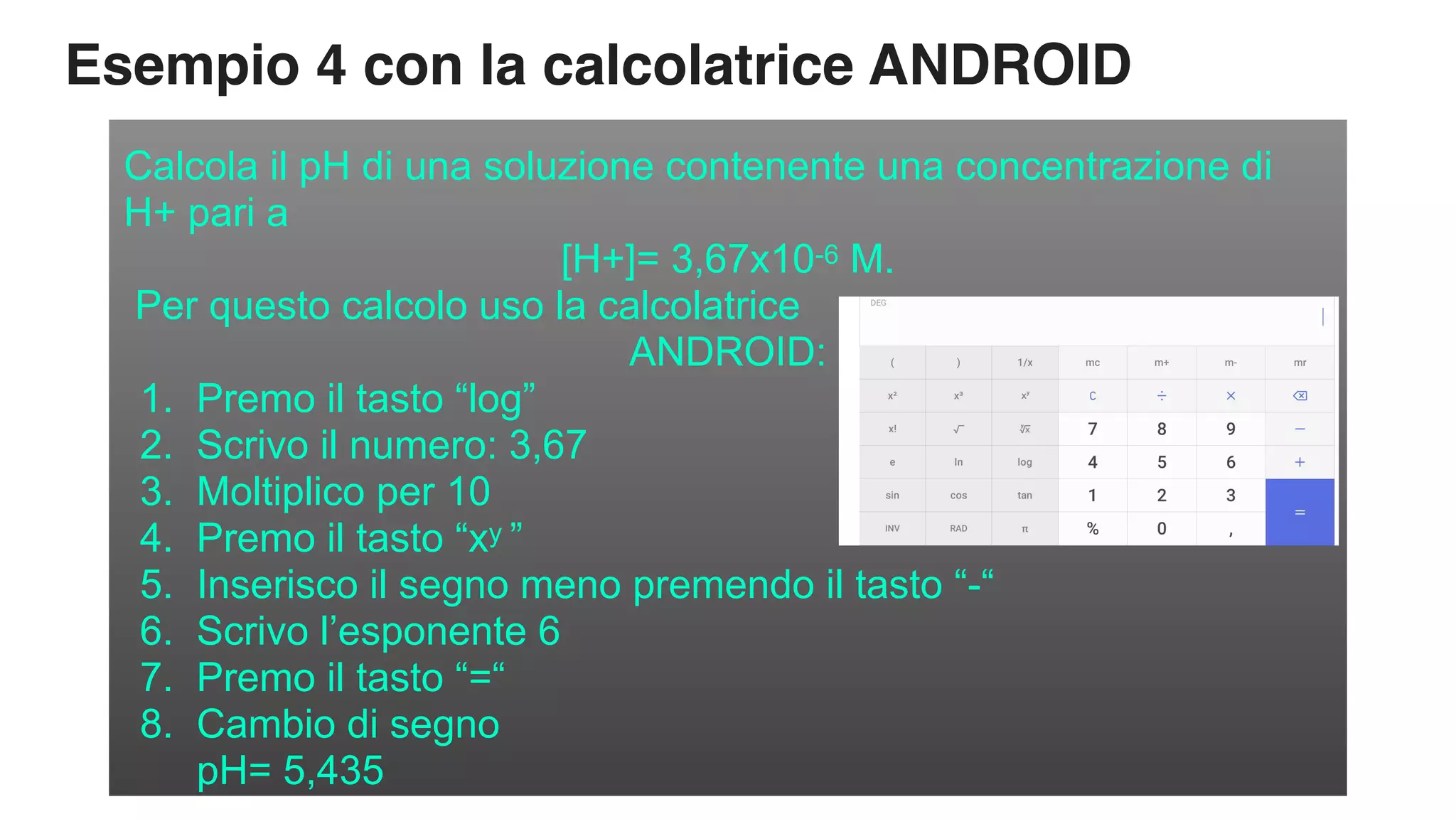 Calcolo del pH con la calcolatrice | PDF | Chemistry | Science