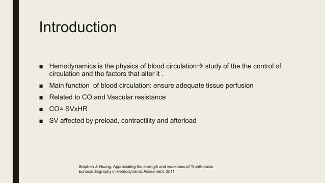 Hemodynamic Echocardiography Calculation.pptx | First Aid | Injuries