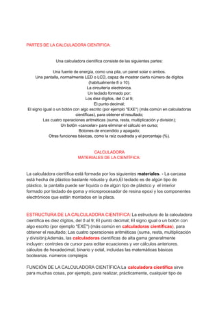 La Calculadora Científica | PDF