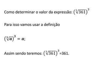 Calcular cubos e raizes cubicas de numeros perfeitos | PPTX