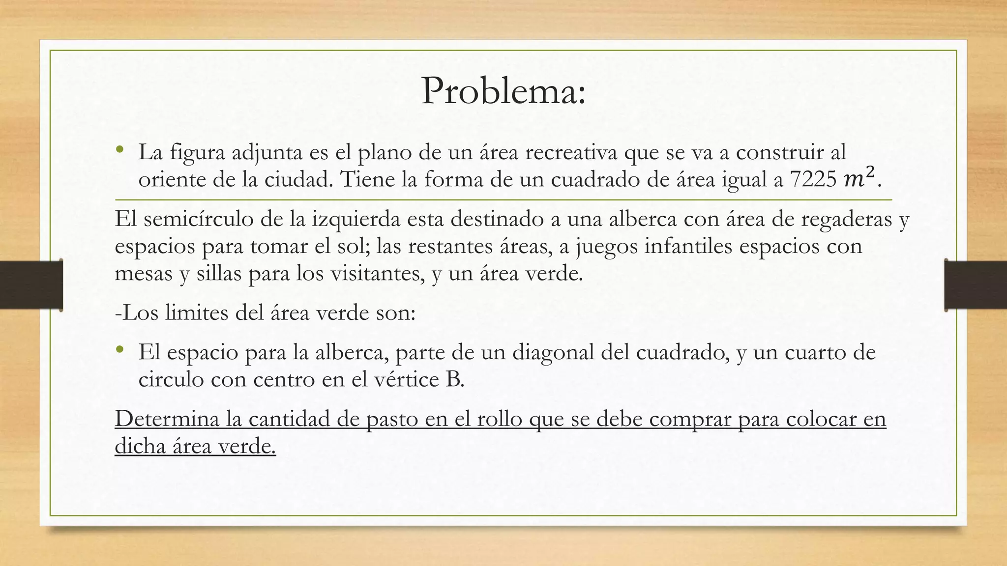 Calcular el area verde | PPTX