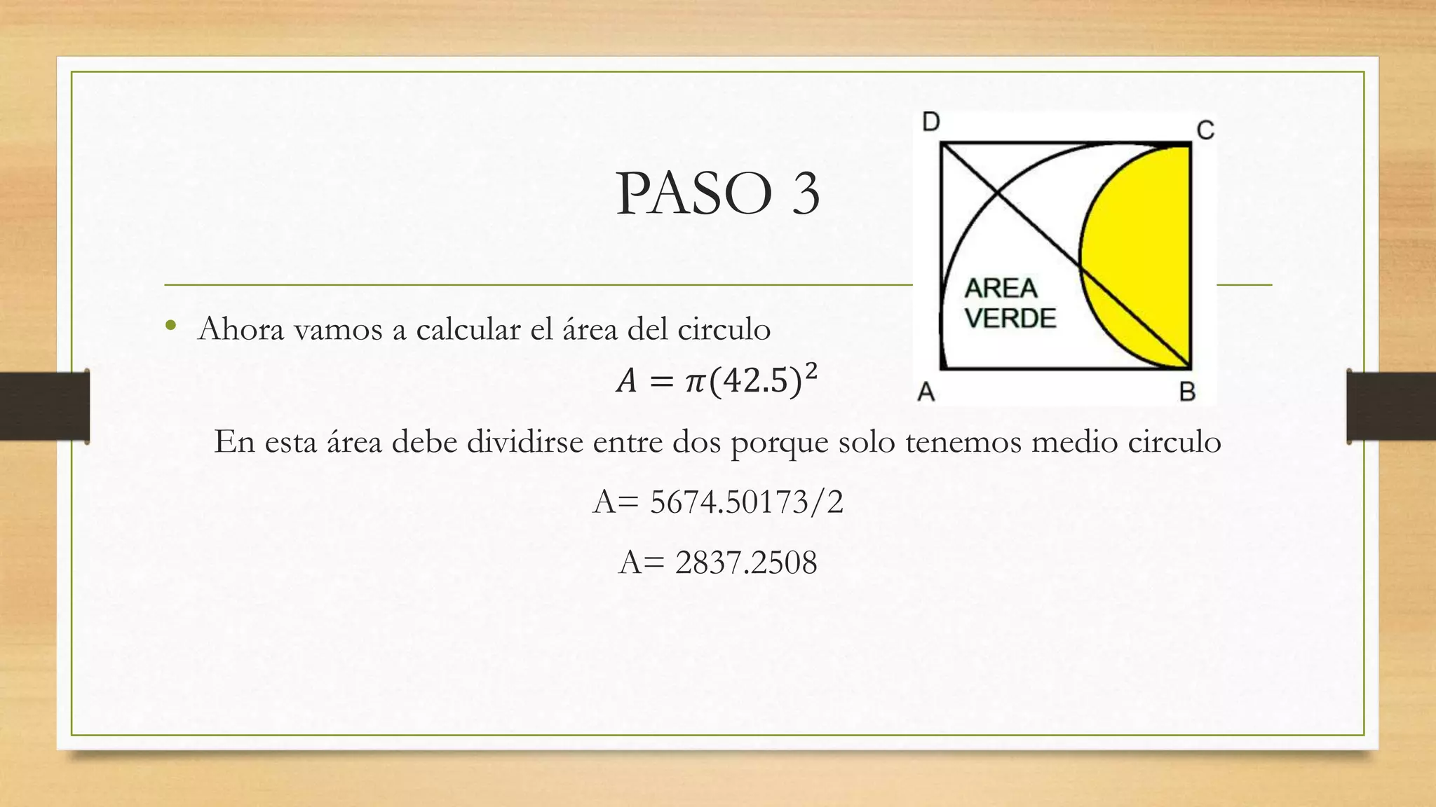 Calcular el area verde | PPTX