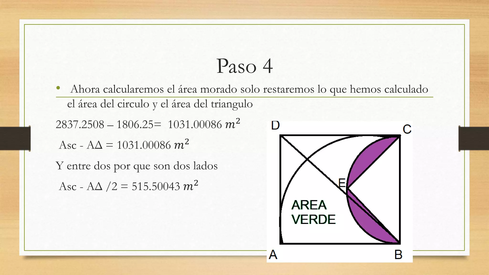 Calcular el area verde | PPTX