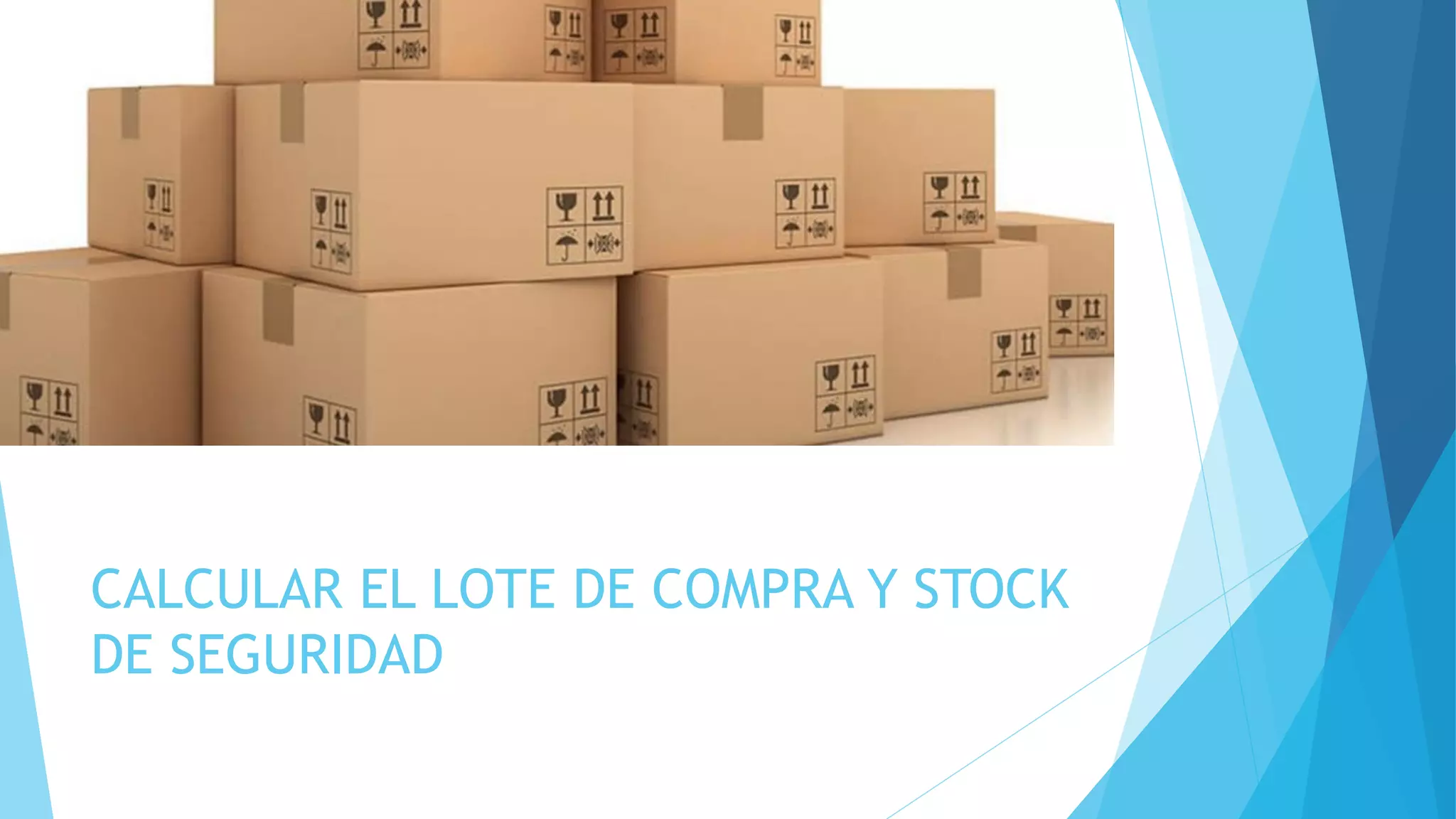 Calcular el lote de compra y stock de seguridad | PPT