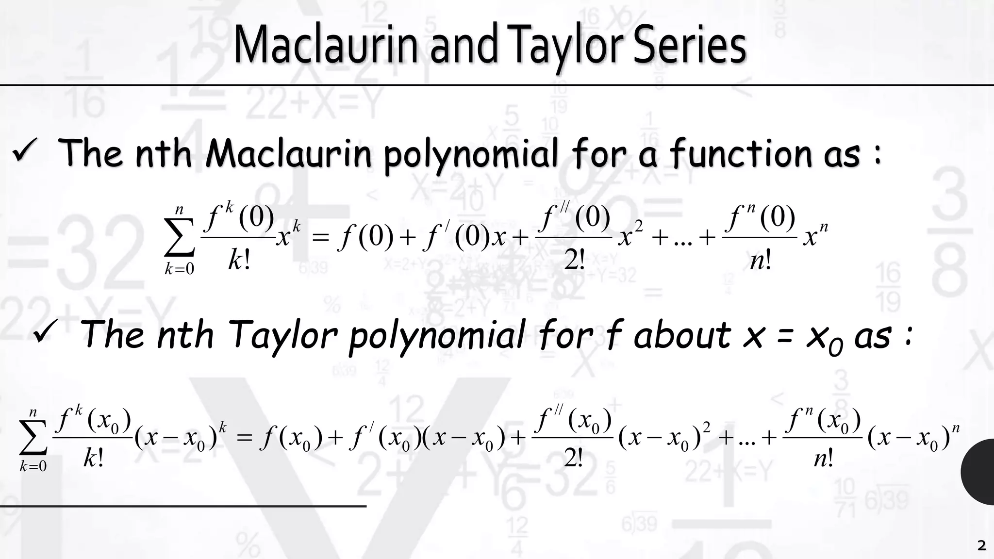Taylor's and Maclaurin series | PPTX