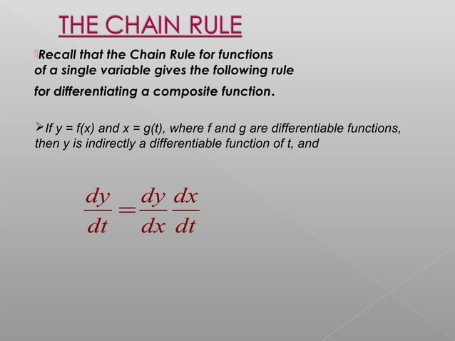 CHAIN RULE AND IMPLICIT FUNCTION | PPT