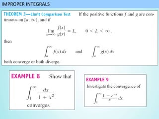 IMPROPER INTEGRALS AND APPLICATION OF INTEGRATION | PPTX