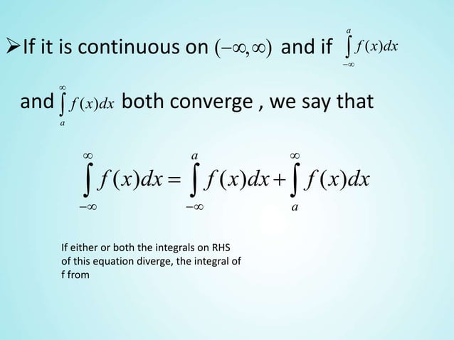 IMPROPER INTEGRALS AND APPLICATION OF INTEGRATION | PPTX