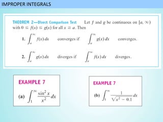 IMPROPER INTEGRALS AND APPLICATION OF INTEGRATION | PPTX