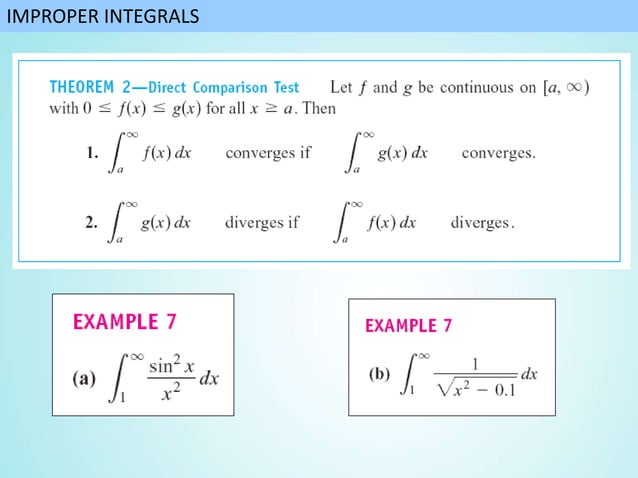 IMPROPER INTEGRALS AND APPLICATION OF INTEGRATION | PPTX