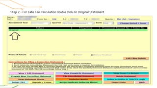 Steps to Calculating Late Fees & Interest Via SAG Infotech TDS Software ...