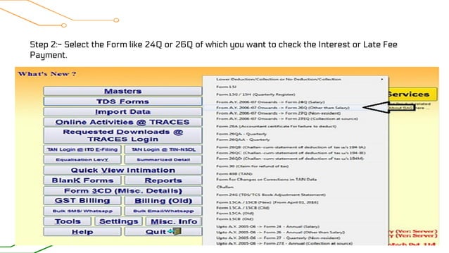 Steps to Calculating Late Fees & Interest Via SAG Infotech TDS Software ...
