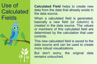 Calculated Fields in Tableau | PPTX