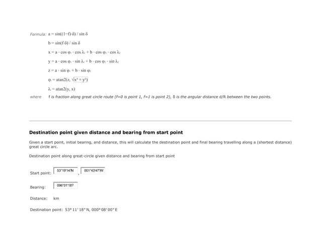 Calculate_distance_and_bearing_between Latitude_Longitude_Points.docx | Web Development | Internet