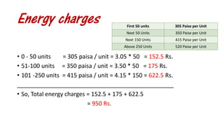 Calculate electricity bill | PDF | Gas and Electric | Home Utilities