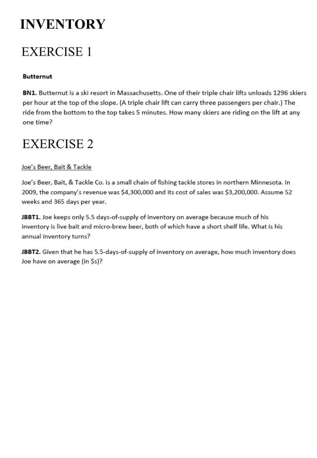 Calculate INVENTORY | PPT