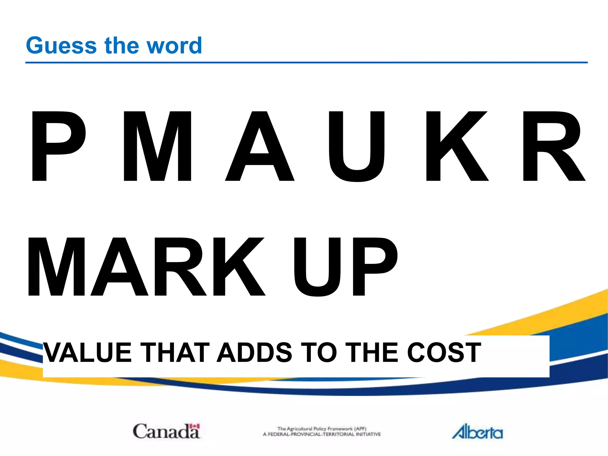 calculate mark-up percentage CO#4.ppt