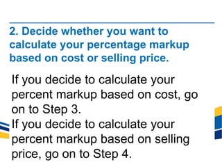 calculate mark-up percentage CO#4.ppt