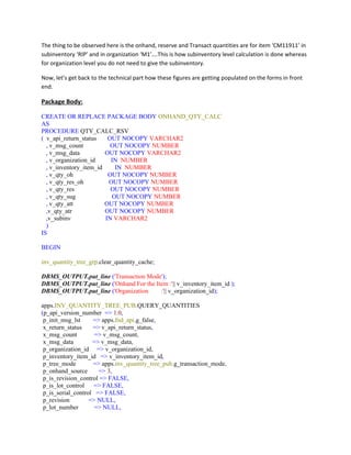 Get On Hand Quantities Through API | DOC