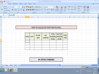 Calculate overtime in Excel | PPT