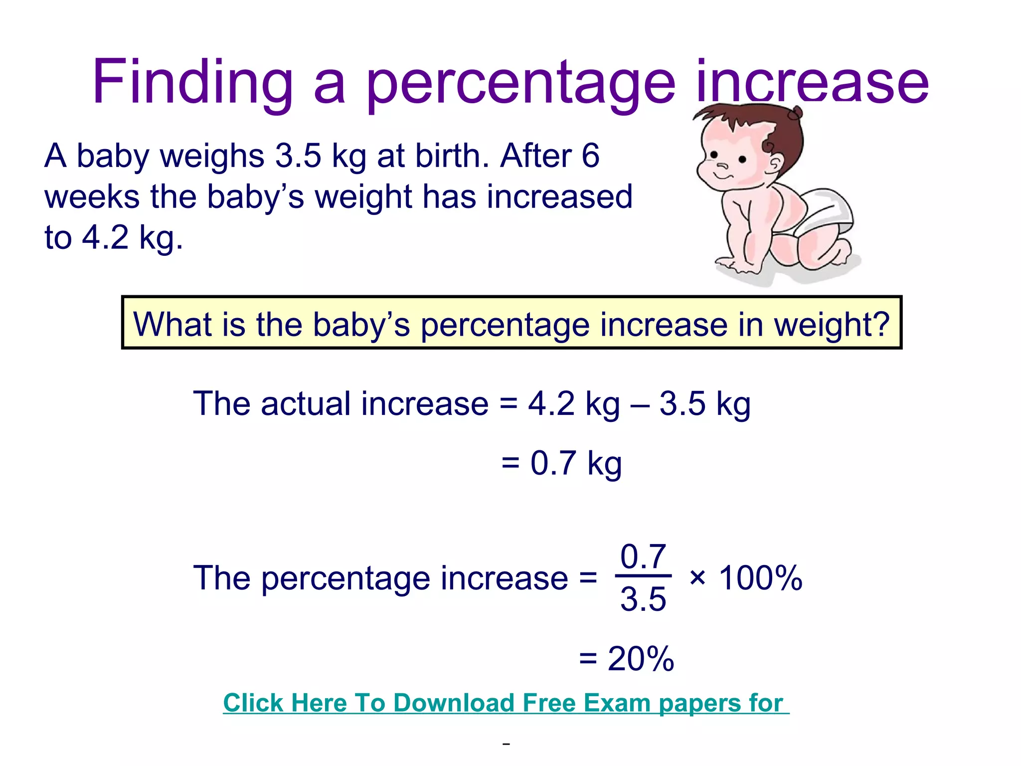 Calculate percentage change | PPT