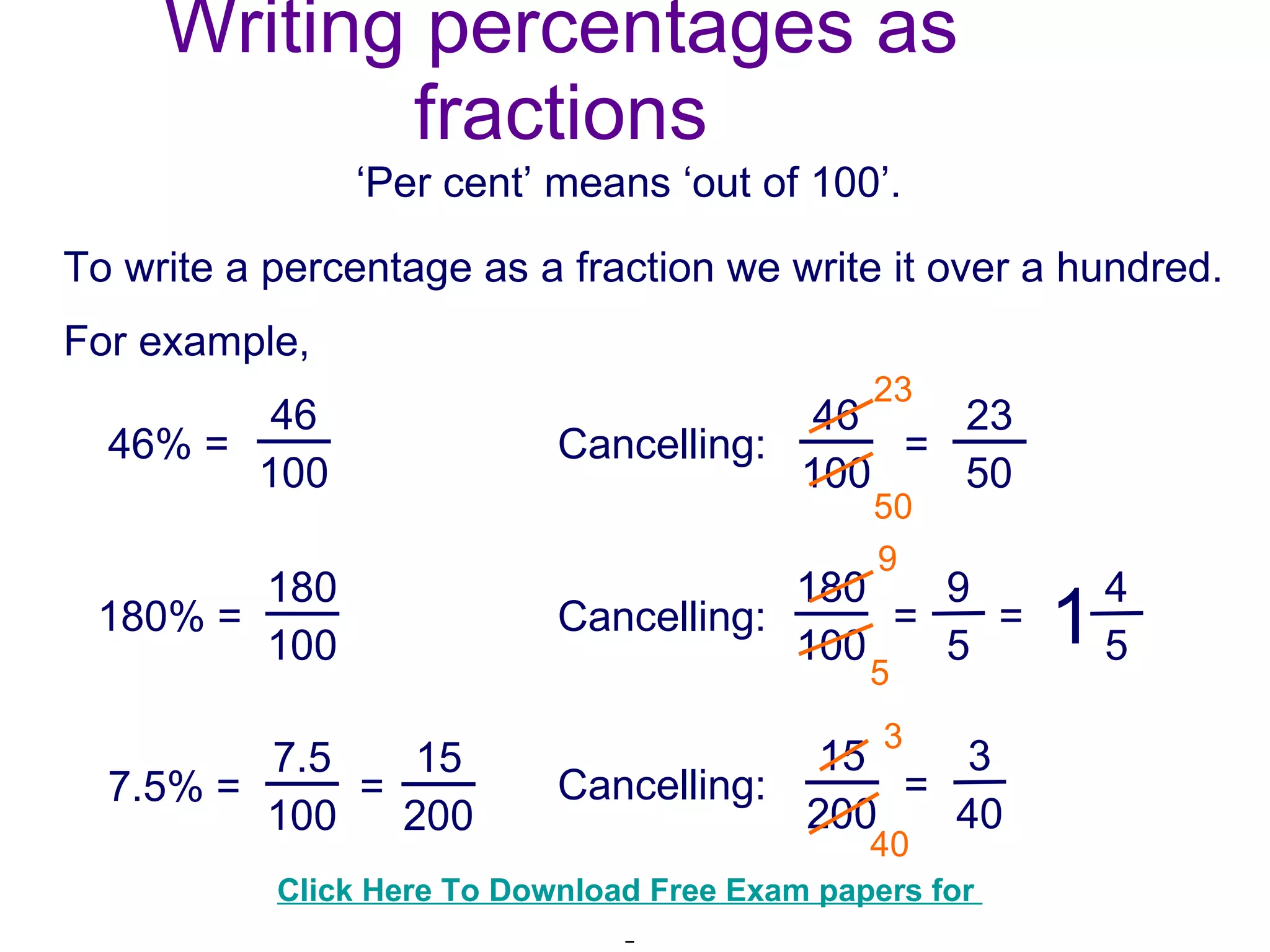 Calculate percentage change | PPT