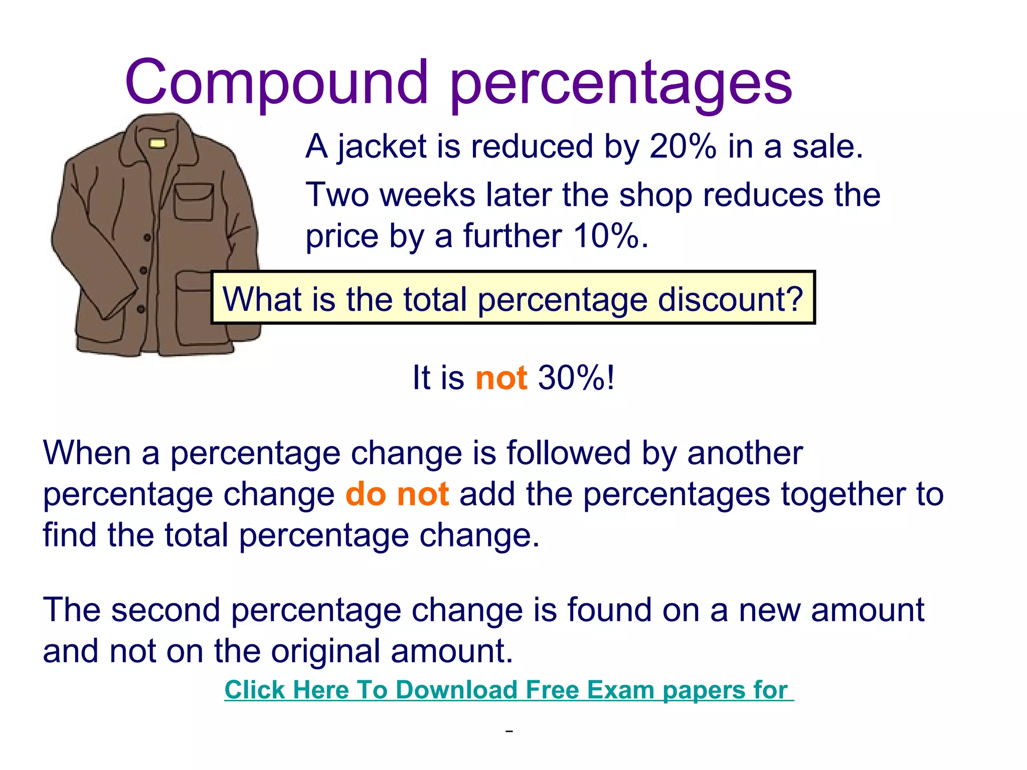 Calculate percentage change | PPT