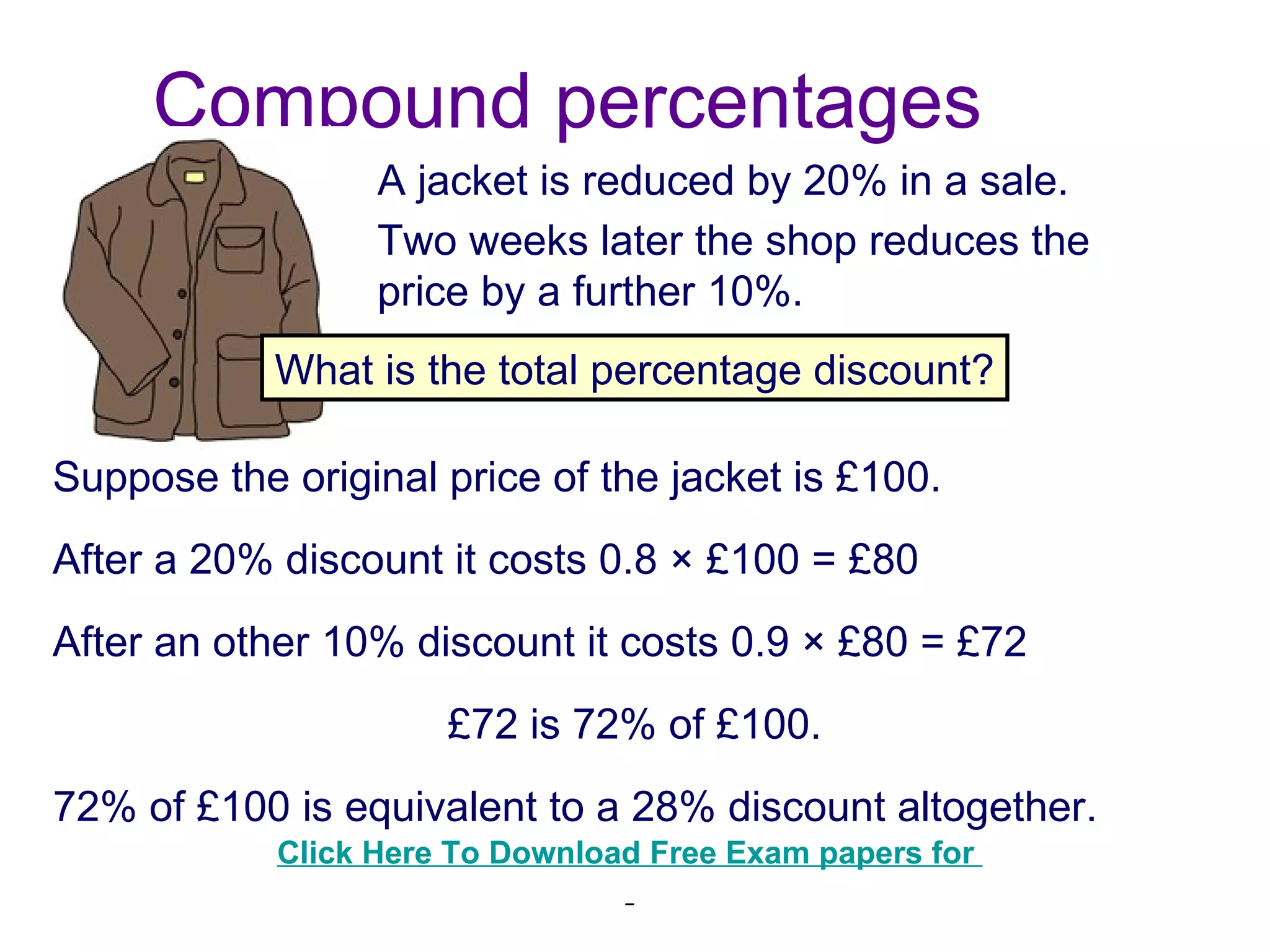 Calculate percentage change | PPT