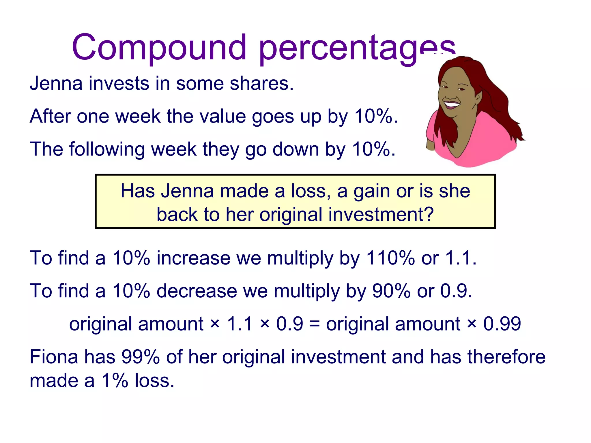 Calculate percentage change | PPT