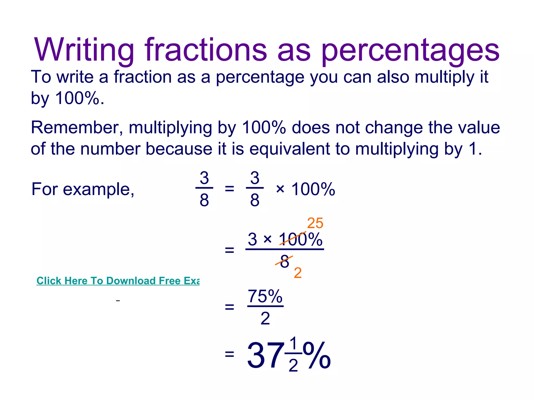 Calculate percentage change | PPT