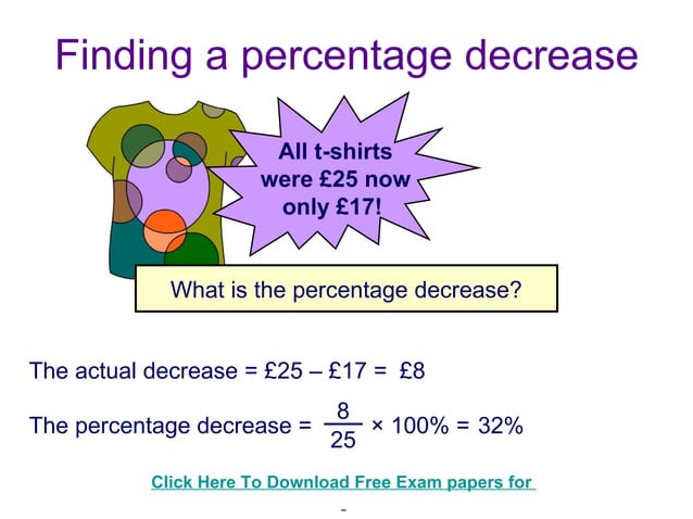 Calculate percentage change | PPT