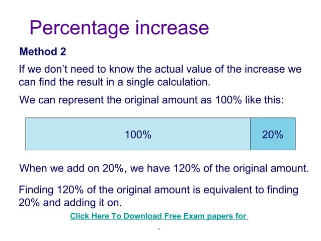 Calculate percentage change | PPT