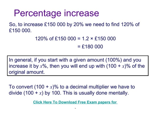 Calculate percentage change | PPT