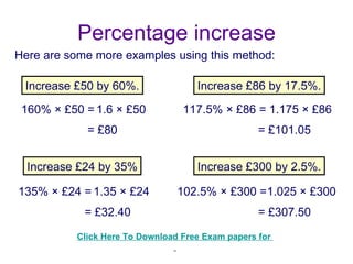Calculate percentage change | PPT
