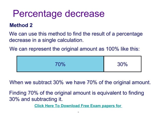 Calculate percentage change | PPT