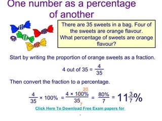 Calculate percentage change | PPT
