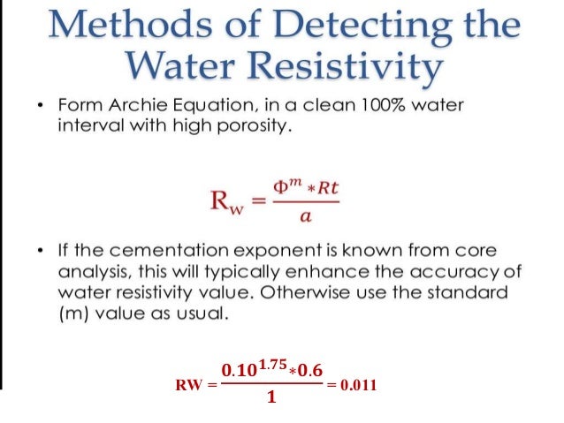 Calculating porosity and water saturation