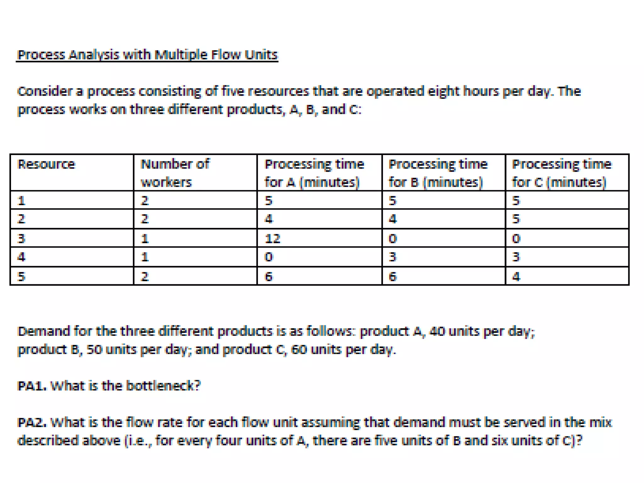 Calculate process mulple flow units | PPT