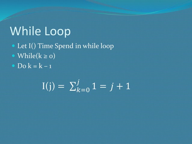 Calculate Running Time of Algorithm | PPT