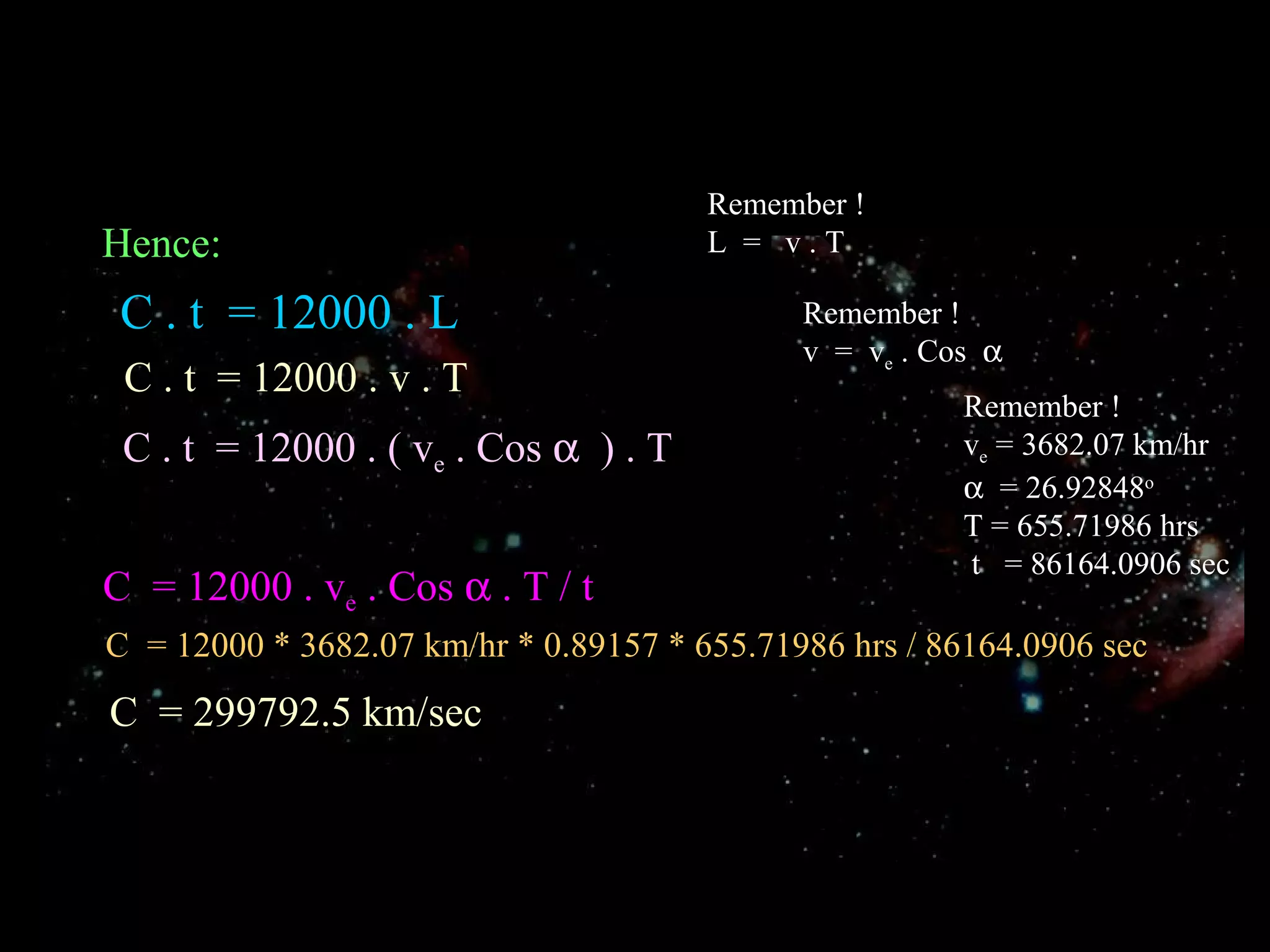 Calculate speed of light from quran | PPS