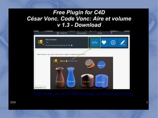 Calculate the Area and Volume of objects in Cinema 4D with Plugin Aire et volume (Area and ...
