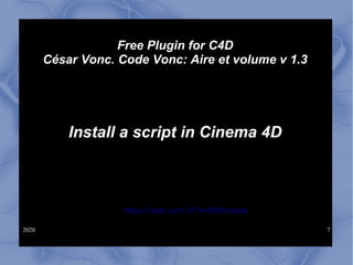 Calculate the Area and Volume of objects in Cinema 4D with Plugin Aire et volume (Area and ...